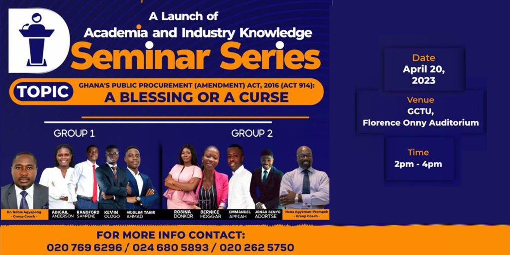 Launch of Academia and Industry Knowledge Seminar Series - GCTU
